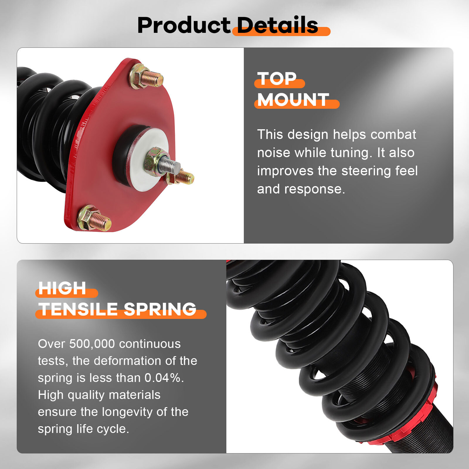 Coilovers For 2004-2011 Mazda RX-8 Red Shocks Struts Suspension Springs ...