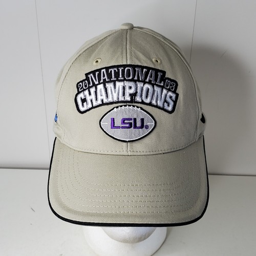 LSU TIGERS Logo 2003 National Champions Nike Cap Adjustable Hat NCAA ...