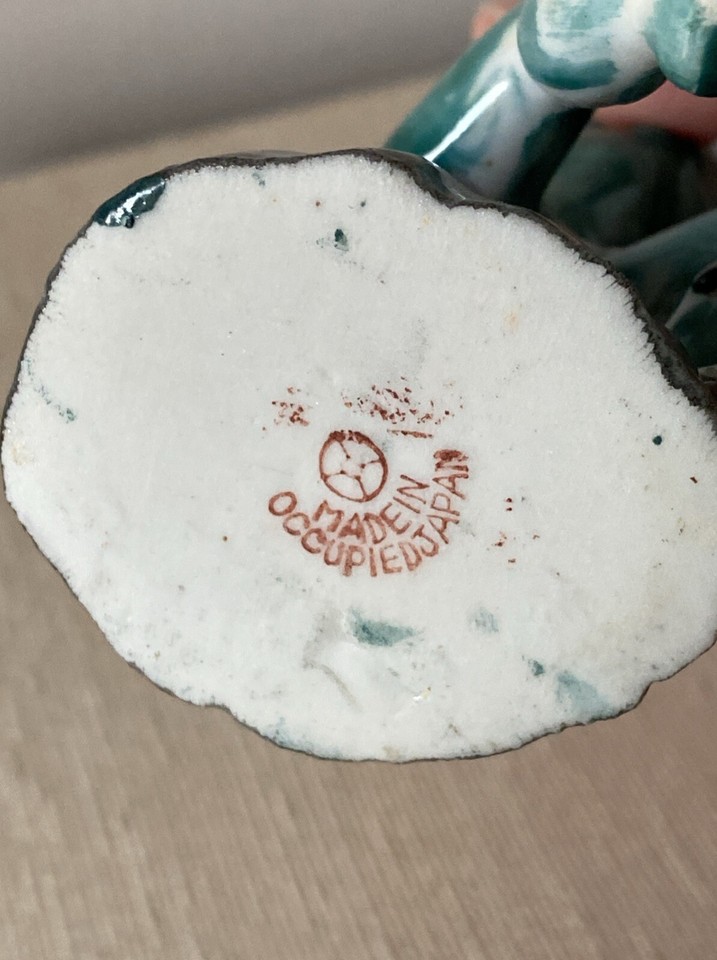 Vintage Ceramic Pixie Green Elf Figurine 4” Japan Adorable Clown Ruffle ...