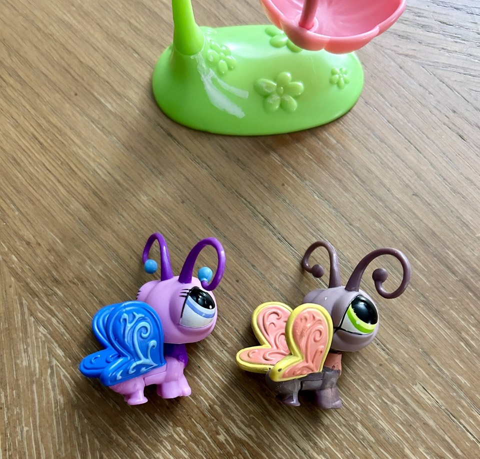 Littlest Pet Shop LPS Authentic Purple Butterflies #3568 and #1153 | eBay