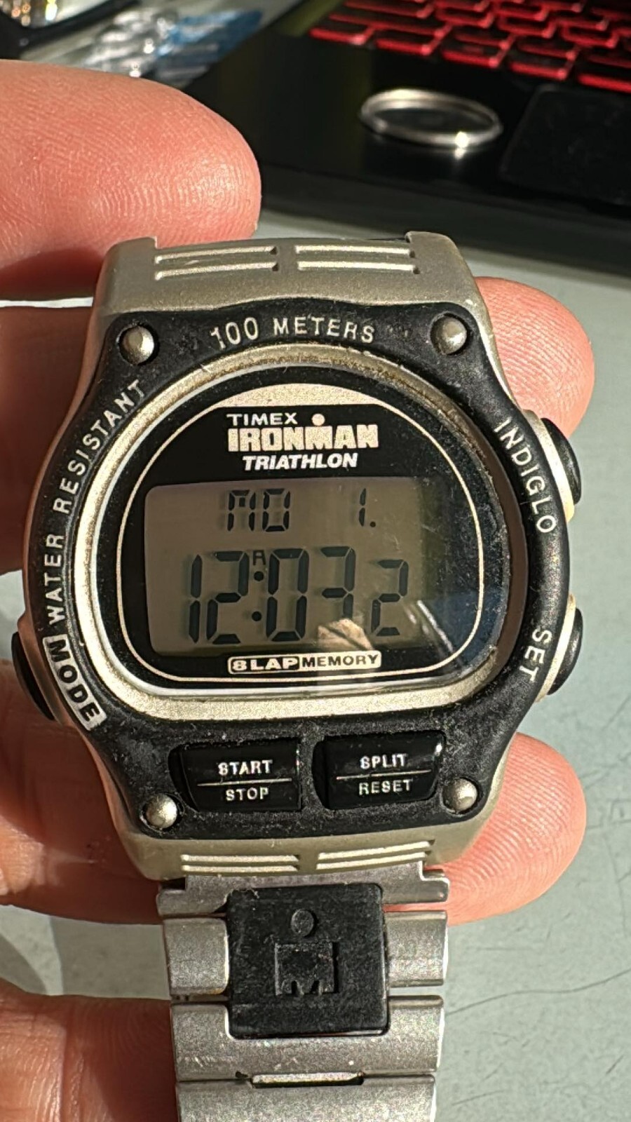VINTAGE TIMEX IRONMAN TRIATHLON 8 LAP 100M DIGITAL WATCH 746-j7 | eBay