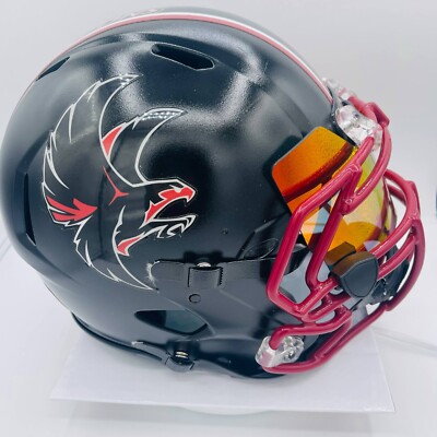 Atlanta Falcons Custom Auth Helmet Ballistic Black Matte Alternate | eBay