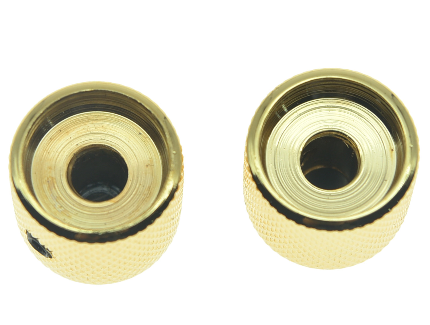 2x Gold Tele Telecaster Black Pearl Top Guitar Dome Knobs Set Screw ...