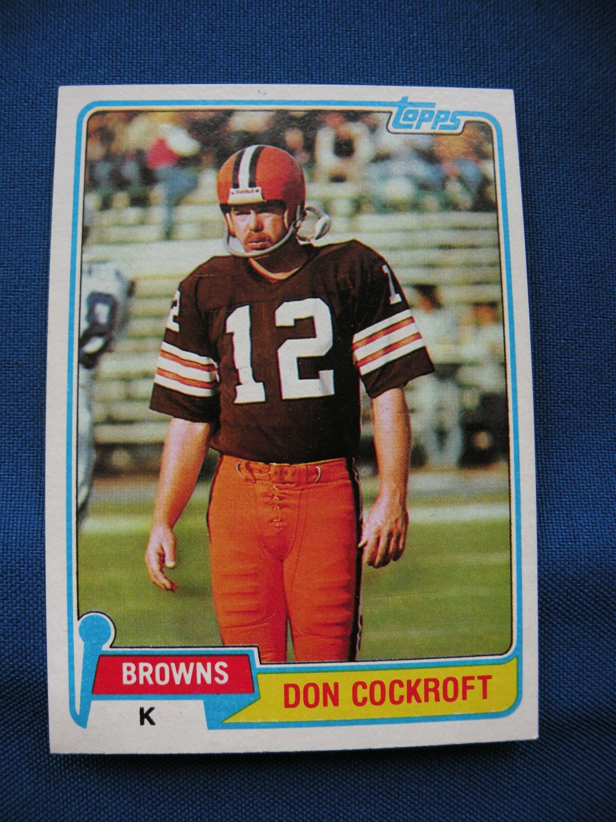 1981 Topps Don Cockroft Browns card #458 NFL football $1 S&H | eBay