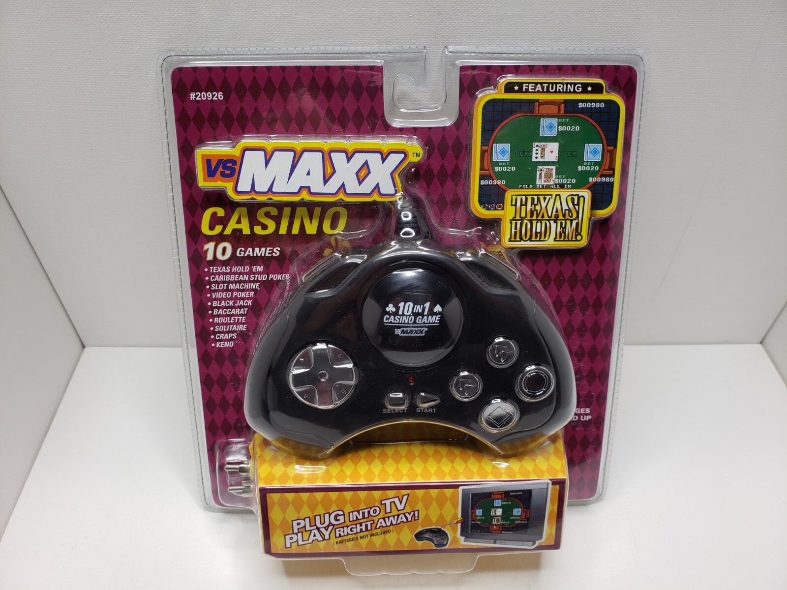 VS Maxx 10 in 1 Casino Games All Video Game Plug & Play Slots Poker ...