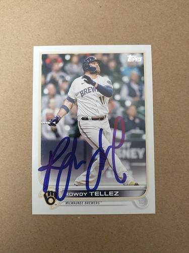 Rowdy Tellez Signed Autograph Auto 2022 Topps Milwaukee Brewers | eBay