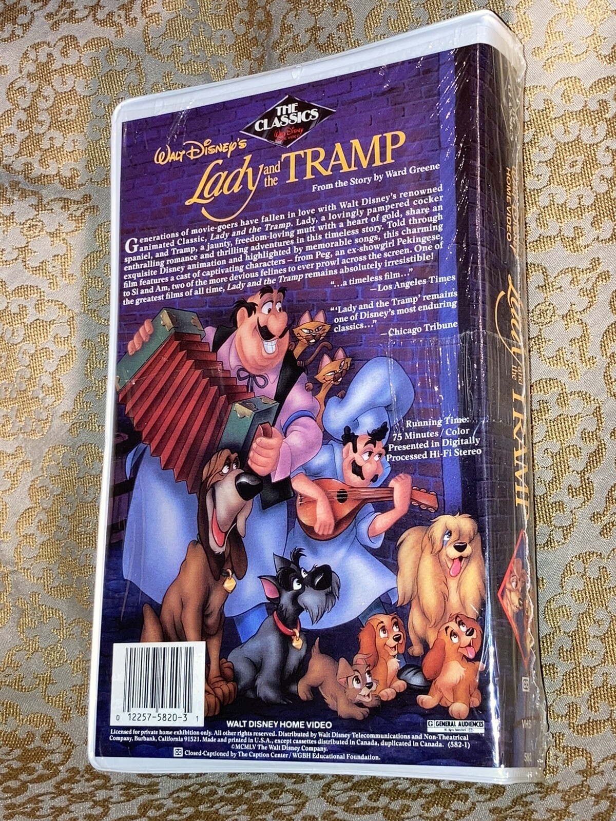 Lady and The Tramp 1987 VHS Disney Classic Black Diamond 1st Release ...