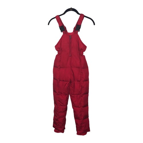 Kids Youth Red Soft Shell Puffer Down Filled Overall Ski Snow Overalls ...