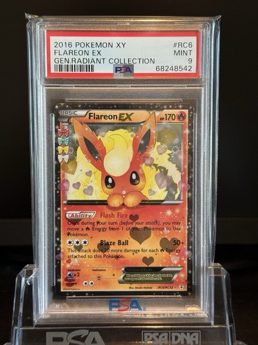 PSA 9 Flareon EX #RC6/RC32 - XY Generations Radiant Collection ...