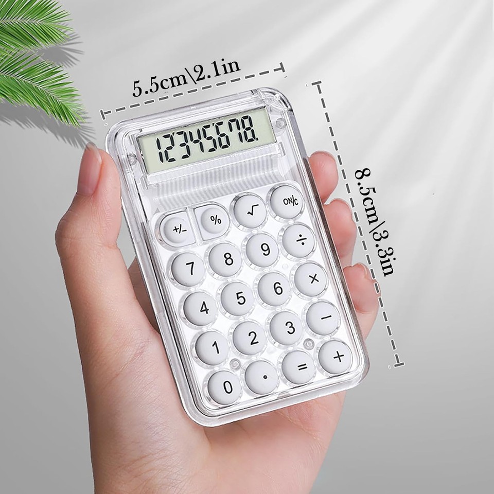 Mini Calculators,Pocket Calculator,Compact Silicone-Key Calculator ...