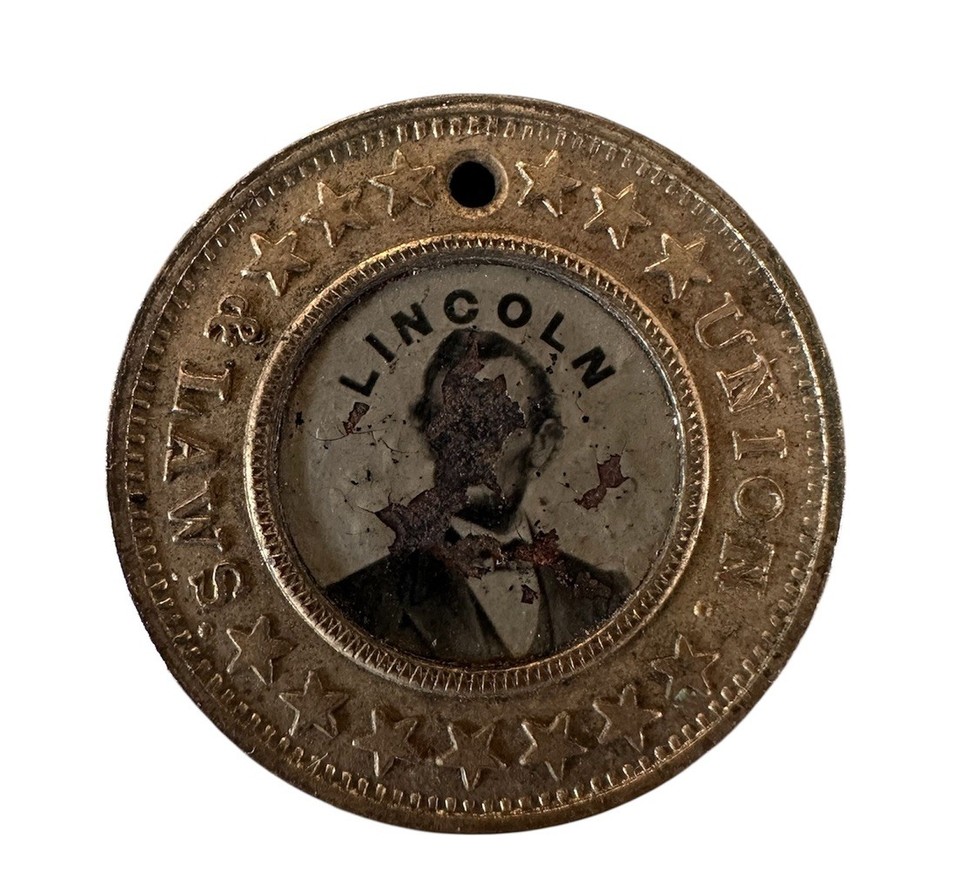 Abraham Lincoln Andrew Johnson Presidential Campaign Ferrotype Token ...