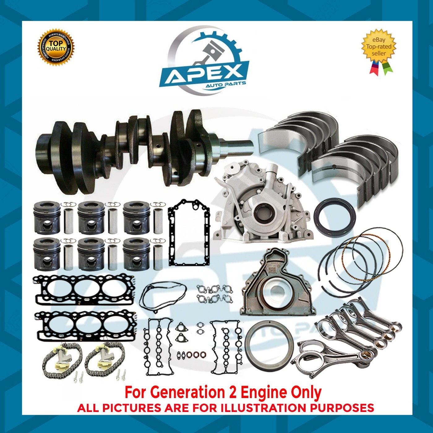 LAND ROVER RANGE ROVER 3.0 CRANKSHAFT & ENGINE REBUILD PARTS - GEN 2 ...