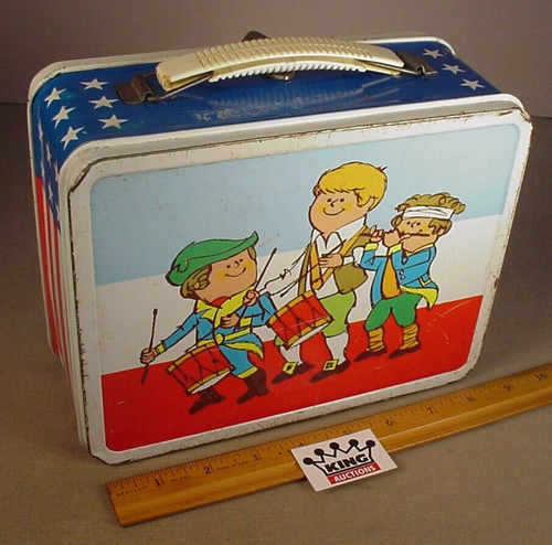 Vintage 1970's Yankee Doodle metal Lunch Box LunchBox Ohio Art ...