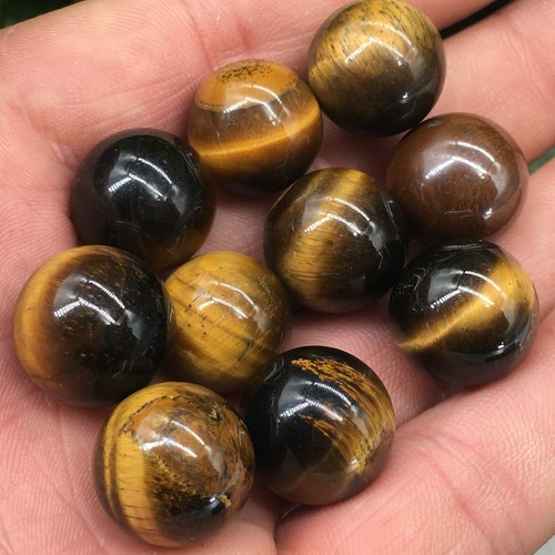 10pc Natural tiger's eye jasper Quartz hand Carved ball crystal Reiki ...