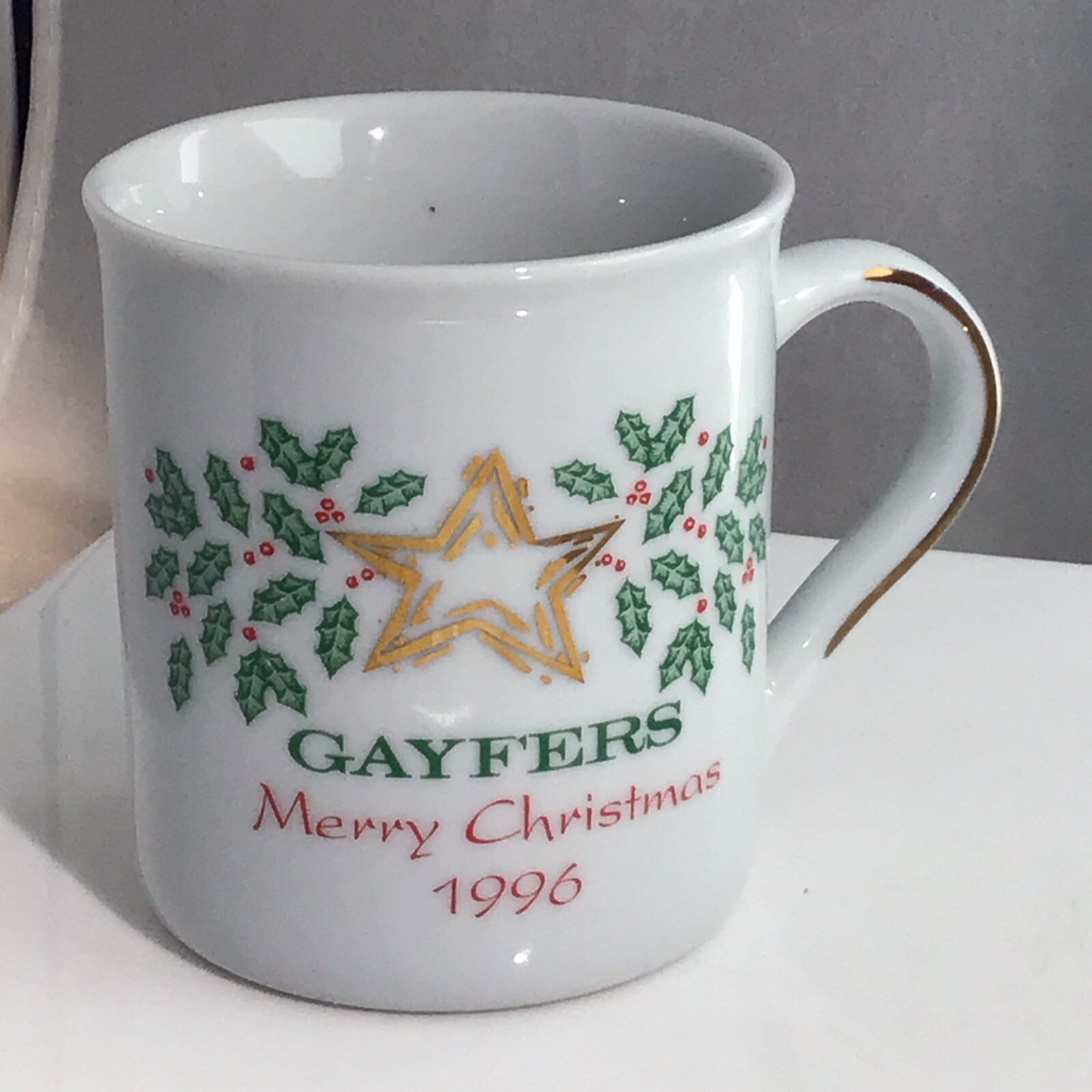 1996 Gayfers Department Store Merry Christmas Coffee Mug Fine China ...