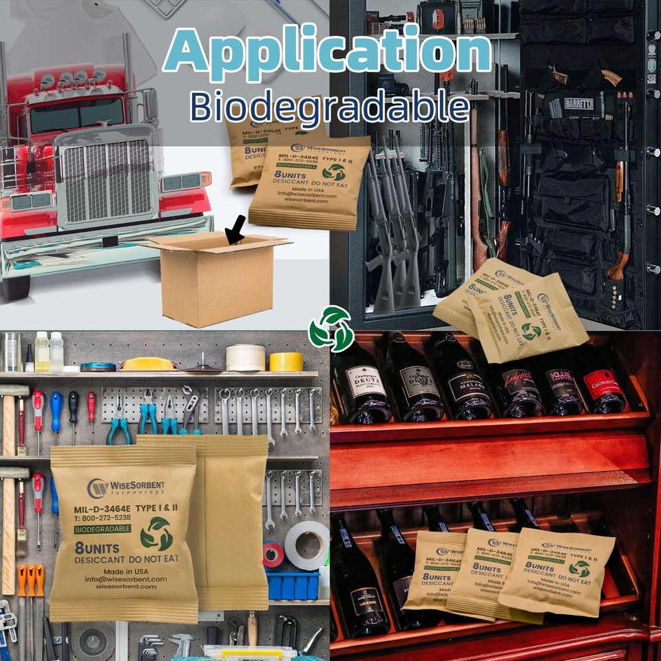 Kraft Clay 264 Gram 10 Packs Desiccants Packs for Safe Dehumidifier for ...