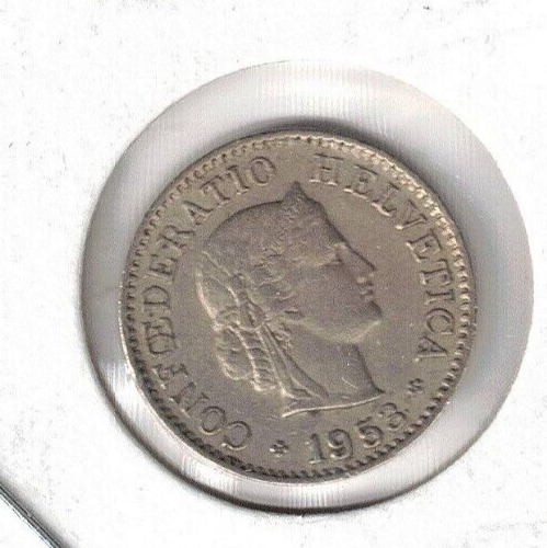 1953 Switzerland Five Rappen Coin | eBay