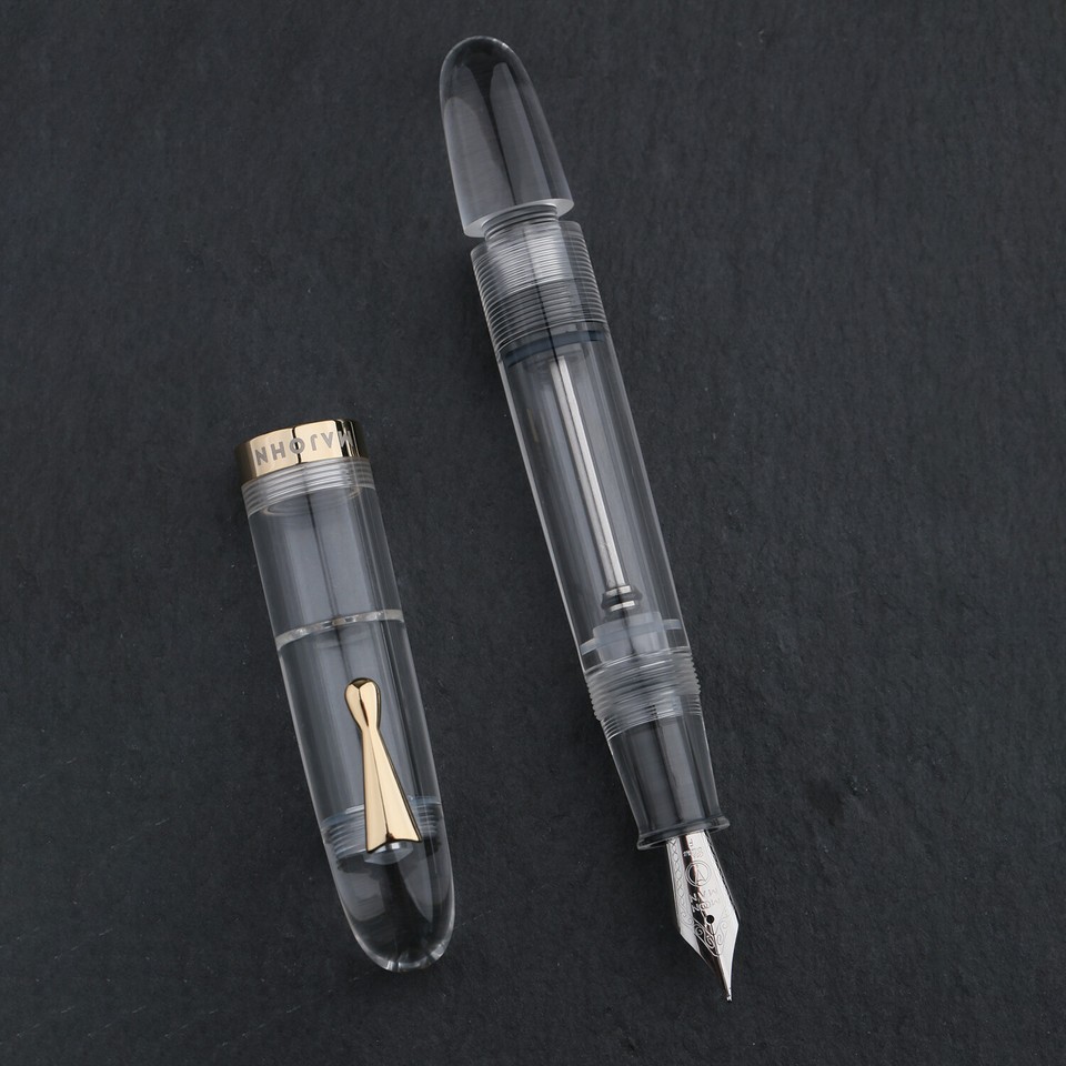 Majohn C4 Eyedropper Fountain Pen Big Size EF/F/M Nib Transparent ...