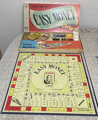 Easy Money Board Game 1956 No. 4620 Complete Milton Bradley. Vtg Real ...