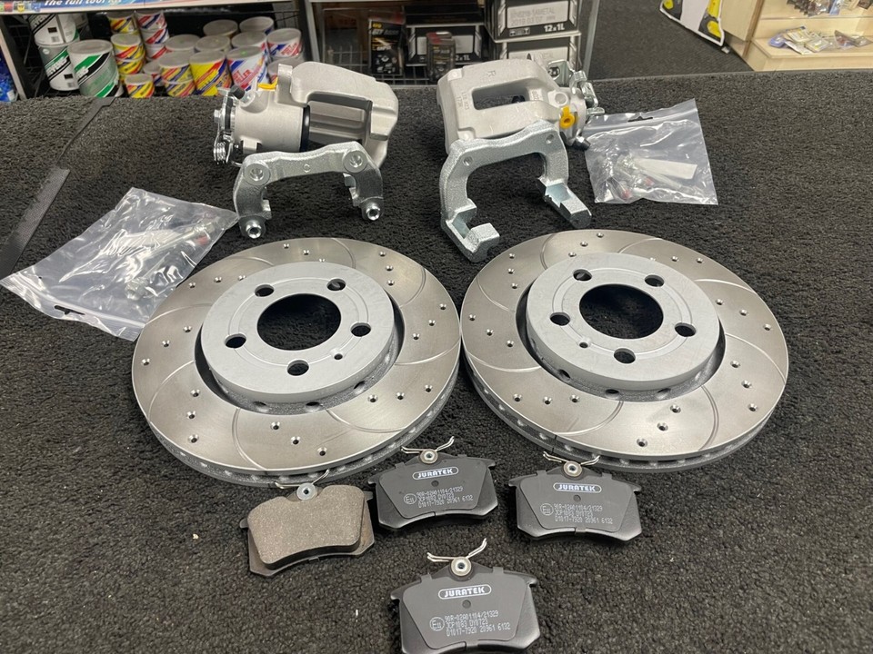VW POLO TSi TDi 6R 9N GTI REAR BRAKE DISC UPGRADE CONVERSION KIT VENTED ...