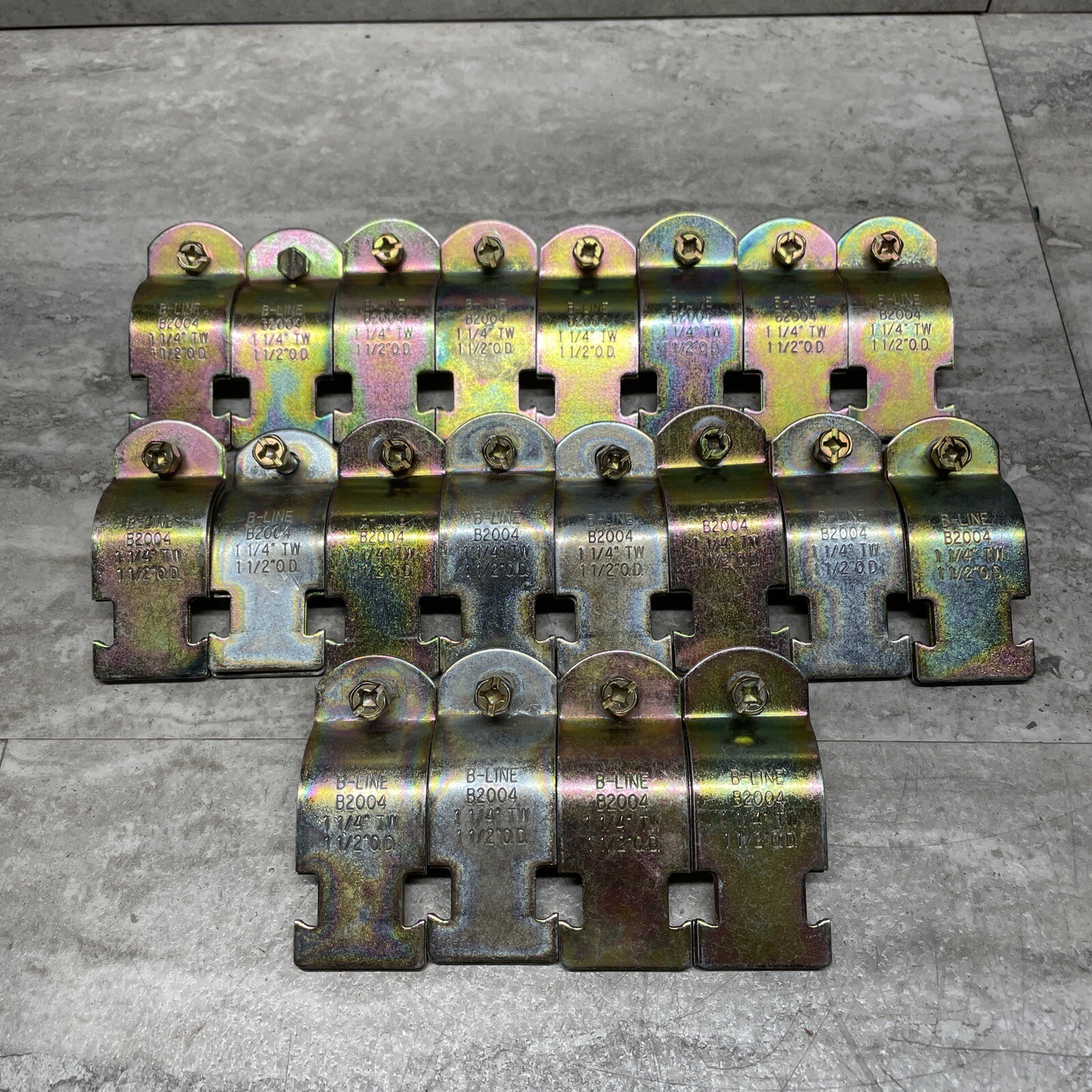 Lot Of 20 B-Line B2004 Strut Clamp 1-1/4” Standard & Thin Wall Pipe, 1 ...