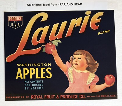 Laurie Brand Apple Box Label | eBay