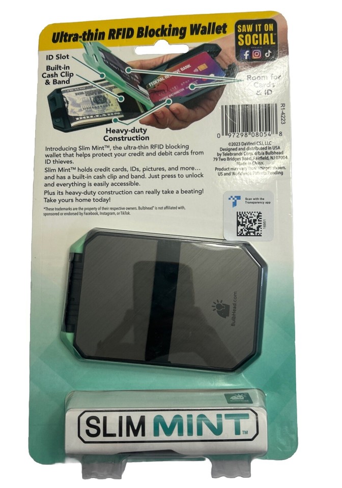 Slim Mint Wallet Heavy Duty Construction 97298080548| eBay