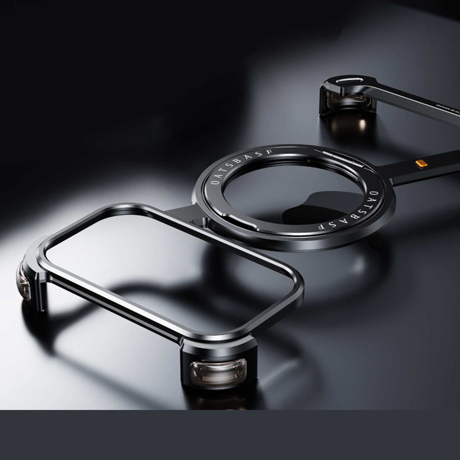 Magnetic Metal Z Shape Rimless stand Case For iPhone 17/17 Pro Max/17 ...