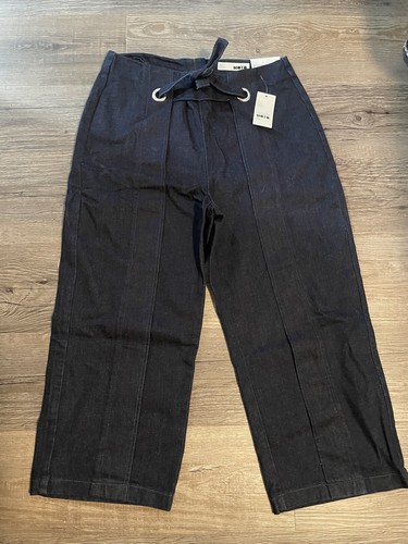 Topshop Size 34 High Rise MOTO Flare Wide Leg Capri Cropped Jeans ...