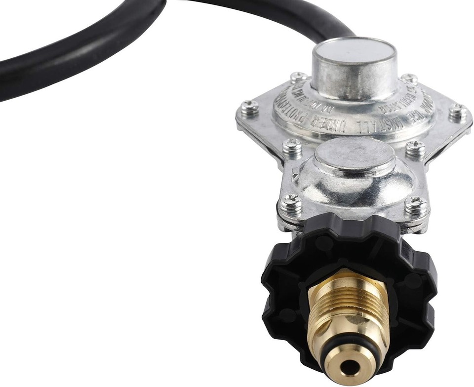 10Ft Two Stage Propane Regulator with Hose POL Tank Connection for RV ...
