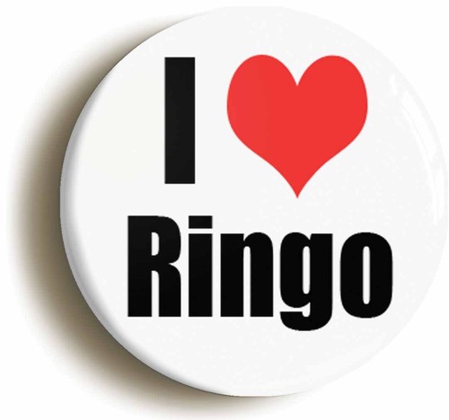 I HEART LOVE RINGO RETRO BADGE BUTTON PIN (1inch/25mm diameter) 1960s ...
