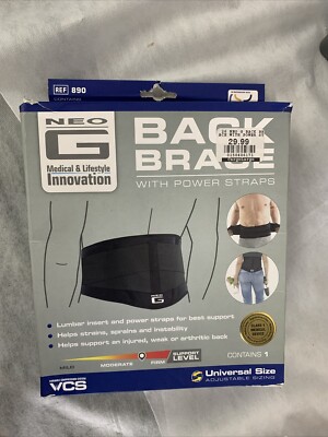 Neo G Back Brace with Power Straps, Universal Size, Support For Lower ...
