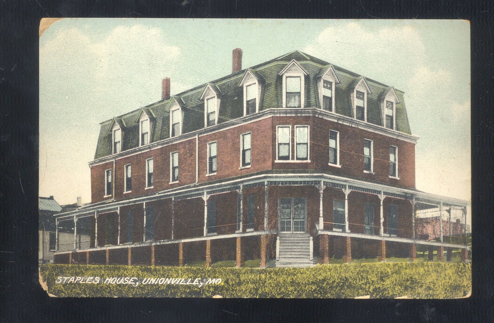 UNIONVILLE MISSOURI STAPLES HOUSE VINTAGE POSTCARD 1916 | eBay