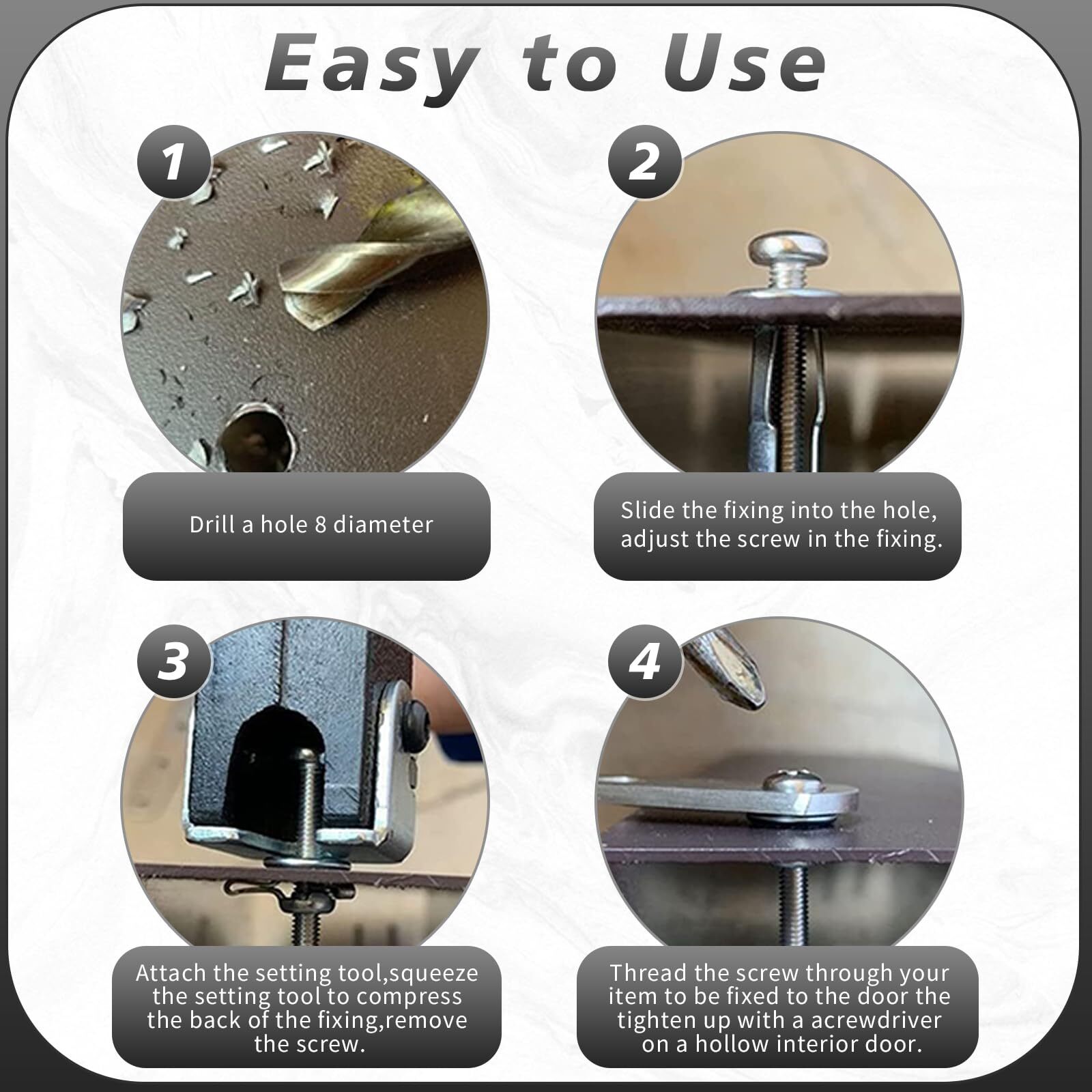 20 Pieces Hollow Door Anchor Sheet Metal Anchors Hollow Door Anchors ...