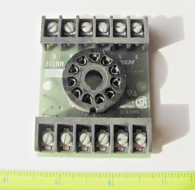 11 Pin Round Relay Socket Assembly 10A 150V 12-18 Awg, RDI 311BR FREE ...