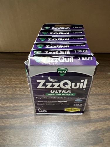 Vicks ZzzQuil Ultra Nighttime Sleep Aid 18 Tablets (6 x 3pk) Exp.May ...