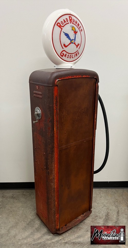 Rustoration 1950’s ROAD RUNNER GASOLINE Gilbarco Gas Pump w/ Shelves | eBay