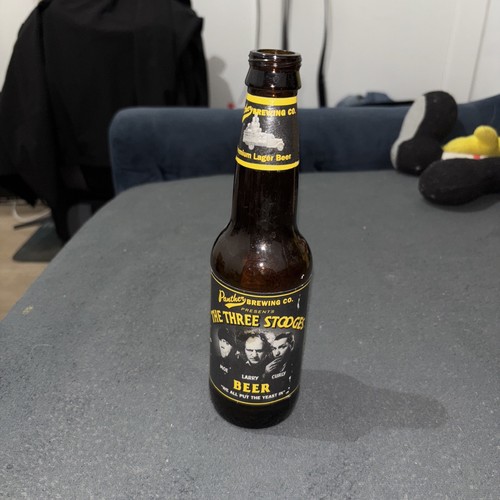 Three Stooges Larry top one beer bottle empty Panther Brewing 1998 | eBay