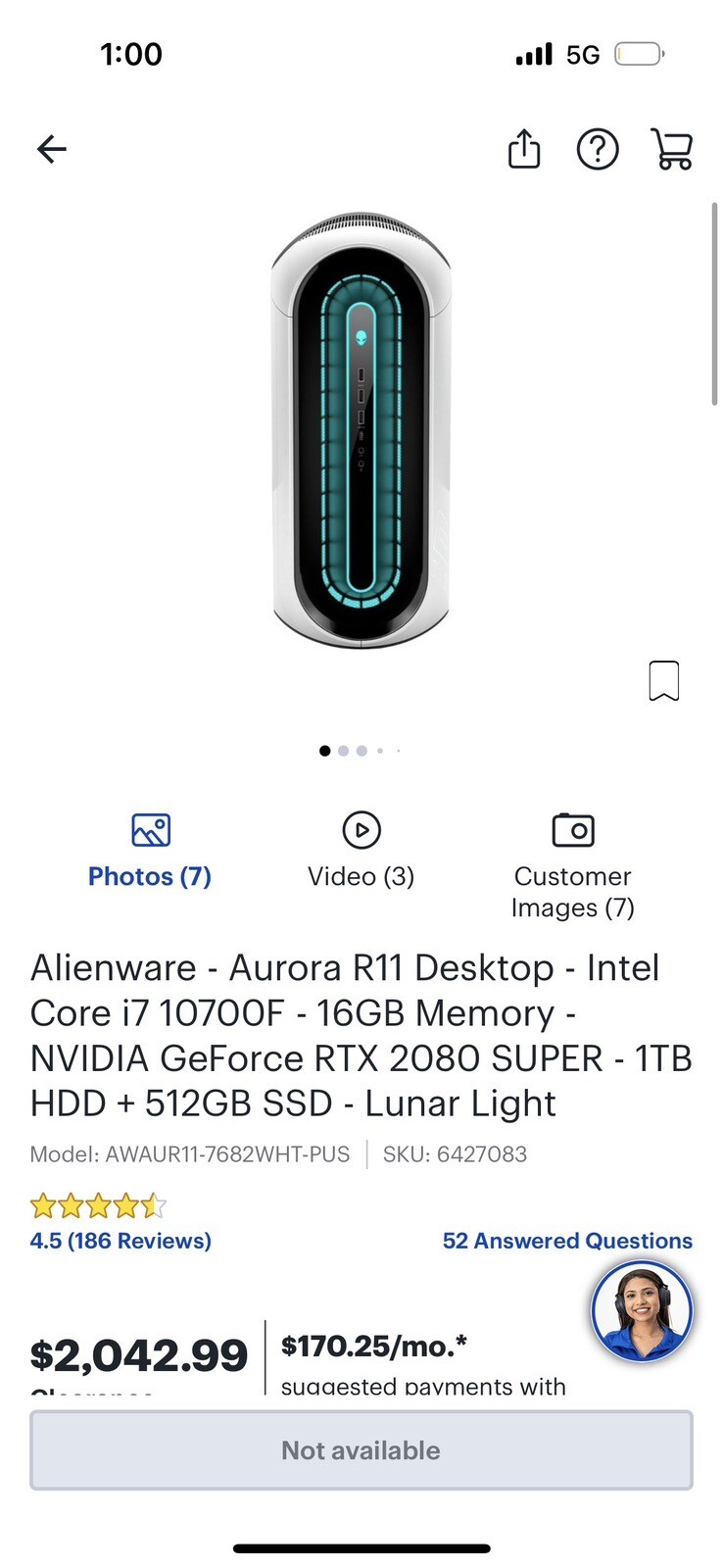 Alienware - Aurora R11 Desktop - Intel Core i7 - 16GB RAM - RTX 2080 ...