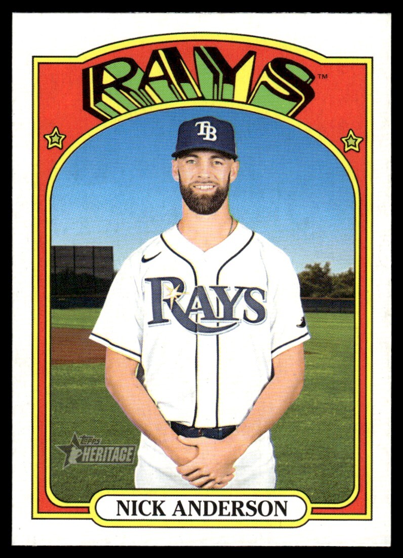 2021 Topps Heritage Baseball Nick Anderson Tampa Bay Rays #725 SP | eBay