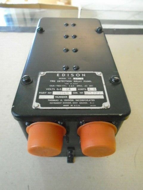 1 EA SERVICEABLE EDISON MODEL 117-55S FIRE DETECTION RELAY PANEL P/N ...