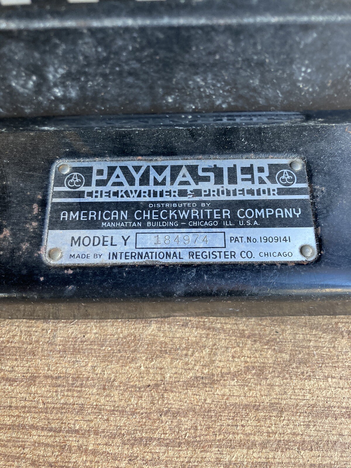 Paymaster Check Writer And Protector Model Y VINTAGE | eBay