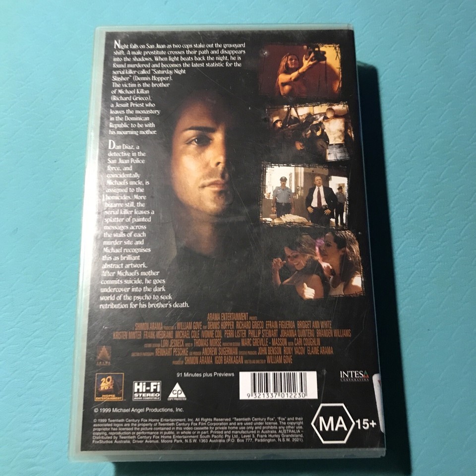 Michael Angel, VHS Tape, Dennis Hopper, Richard Grieco, Vintage Movie ...