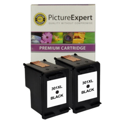 Text Quality 301 XL Black Ink x 2 for HP Officejet 4630 All-in-One ...