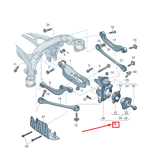 17 18 19 20 Audi Q7 Left Rear Knuckle Spindle With Hub 3.0l # 4m0 505 ...