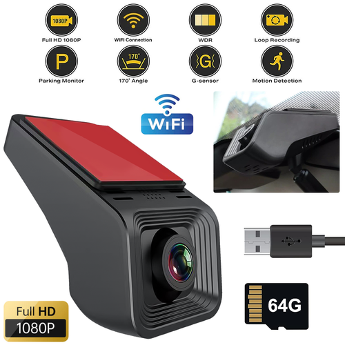 1080P Car USB DVR Dash Cam Front Recorder Camera G-sensor Android Radio ...