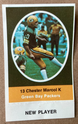 1972 Sunoco New Player Update Mail-In Stamp Chester Marcol Green Bay ...