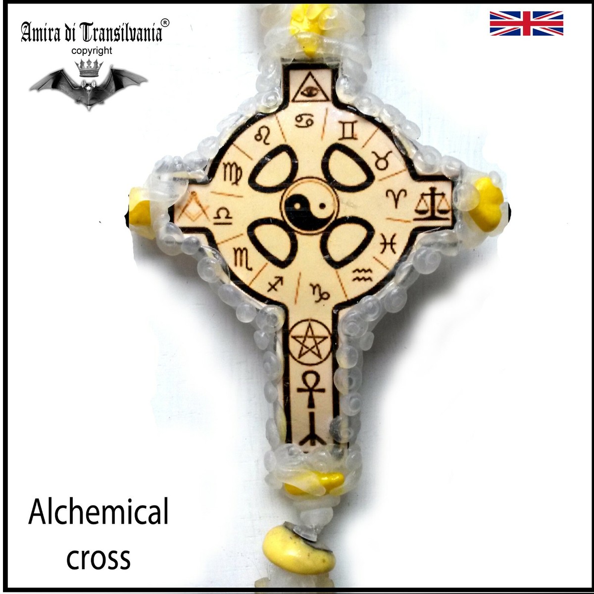 Rosicrucians Symbols Pentagram Cross Alchemy Gothic Wicca Magic Power