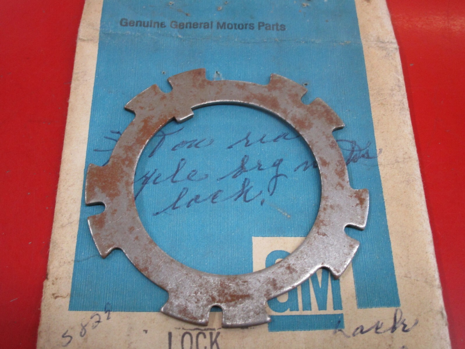 1 NOS OE GM rear axle bearing nut lock washer #2358867 '63 Chevy series ...