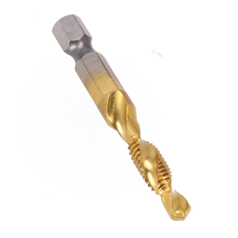 Magnesium Alloy Hex Shank Metric Tap 1pcs Gold Hole Tapping Chamfering ...